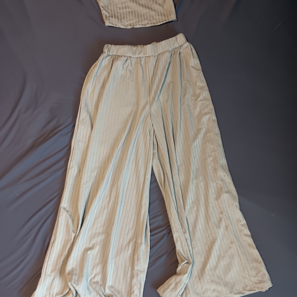 SHEIN | Matching Sets | Shein Tan Kids Matching Set Wide Leg | Poshmark